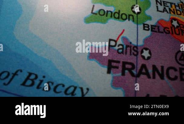 Countries on world political map in classroom. Learning geography to ...