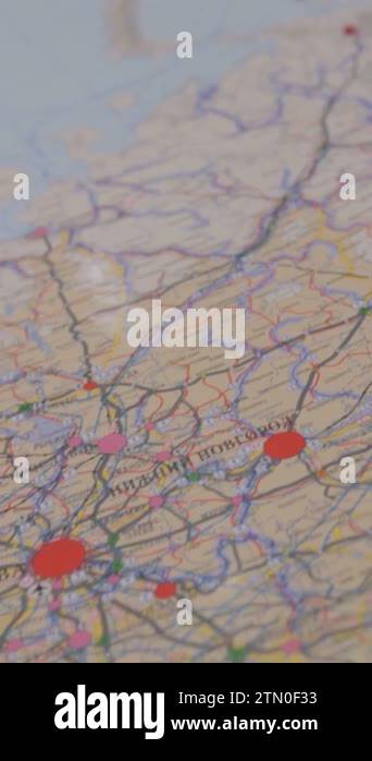 Detailed political map of vast expanses of Russian land with branched ...