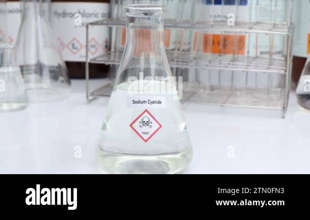 Sodium Cyanide Solution, Hazardous chemicals and symbols on containers ...