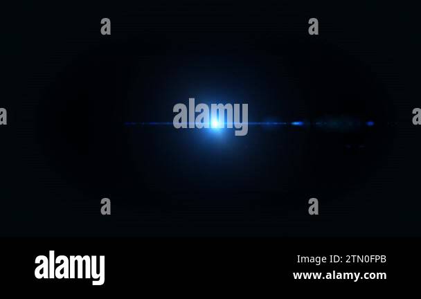 Abstract beautiful flickering golw blue optical lens flares shin ...