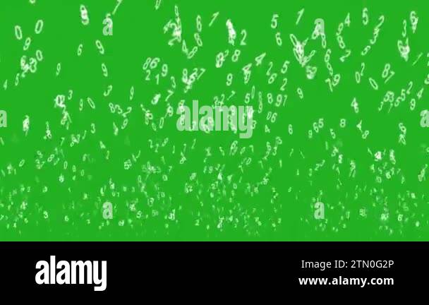 Numbers moving In Fast Motion Like Bubbles On Green Screen Stock Video ...