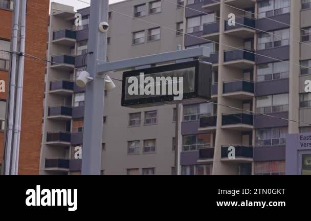 LRV Testing Underway sign, Eglinton Crosstown LRT. Transportation ...