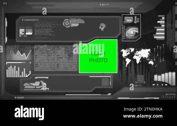 Eye Scan - High Technology layout - map searching - information ...