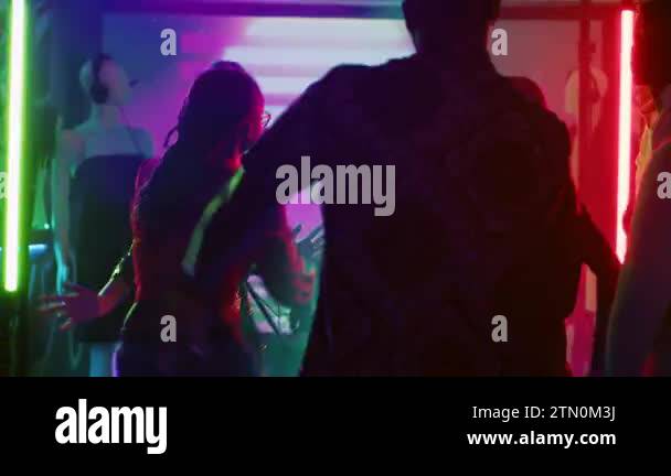 Underground party interrupted by police, funky people at club running ...