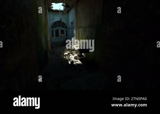 Scary skeletons in old hospital, morgue. Apocalypse horror concept ...