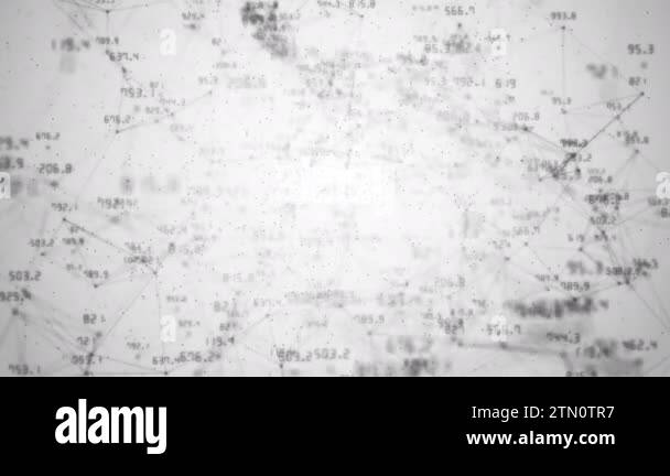 Numbers and plexus lines on white abstract background. Financial ...