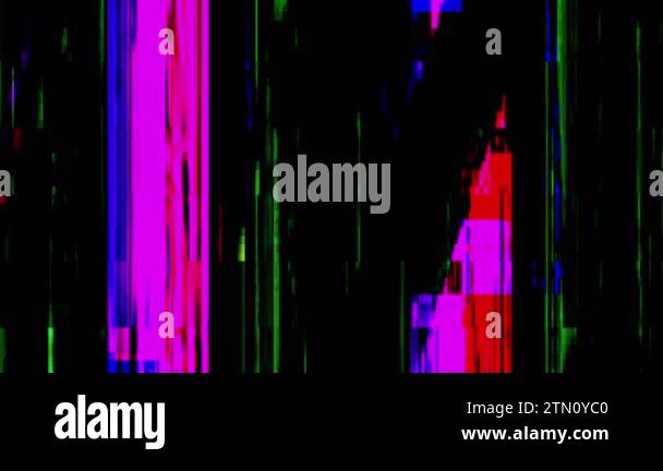 Pixel noise 8-bit glitch. Computer virus. Pink blue green color real ...