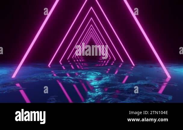80s Triangle Neon Background Loop Stock Video Footage - Alamy