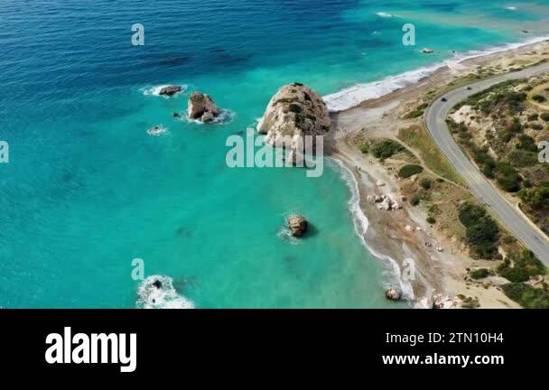 Petra tou Romiou (Aphrodite's Rock) the birthplace of Aphrodite, Paphos ...