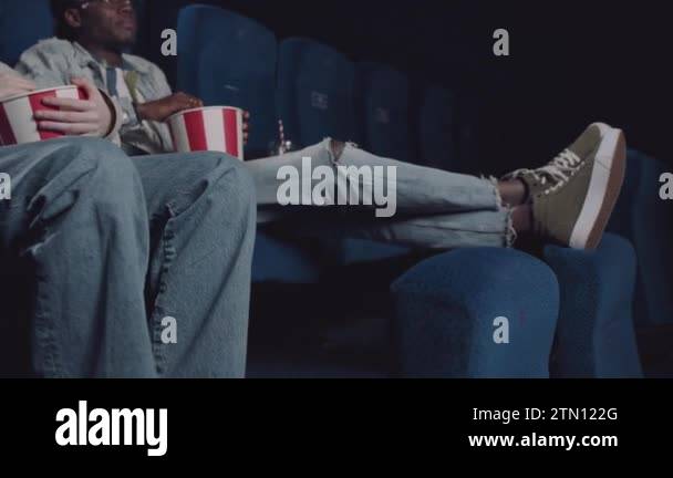 Young gen Z African American man and Caucasian woman in love wearing ...