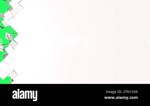 Animation white geometric shapes falling with green screen Stock Video ...