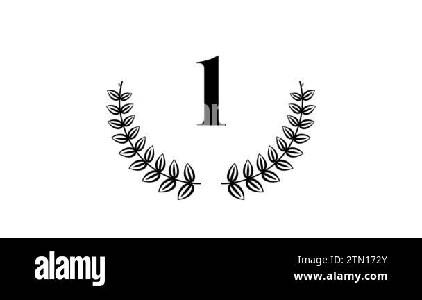 Award Laurel wreath animation. First place. 2d animated Leaves victory ...