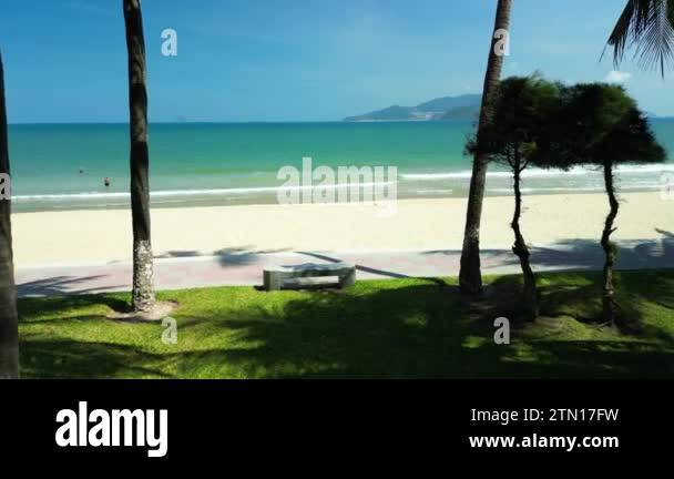 Caribbean beach background. Sunny tropical beach. Hot afternoon on an empty beach. The best ...