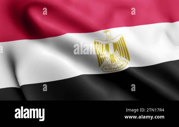 Egypt Flag video waving in wind. Egypt Flag Wave Loop waving in wind ...