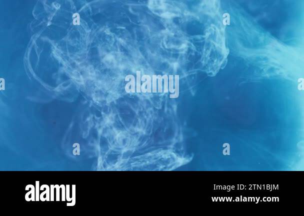 Paint water. Smoke cloud. Vapor flow. Sky haze. Blue white color steam ...