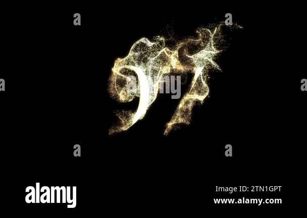 Golden number 97 from particles, numbering, ninety seven, golden ...