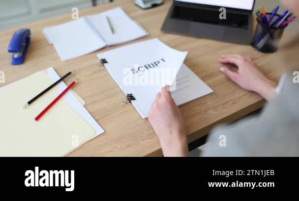 Film script on desk Stock Videos & Footage - HD and 4K Video Clips - Alamy
