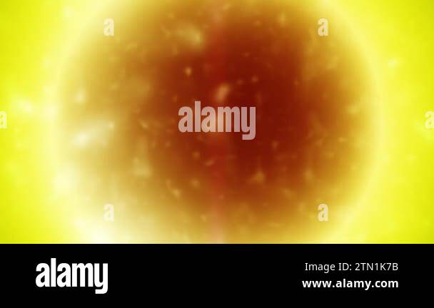 Hot orange solar storm uni gradient in yellow circular background. 2D ...