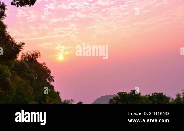 Majestic sunset or sunrise landscape Amazing light of nature above the ...