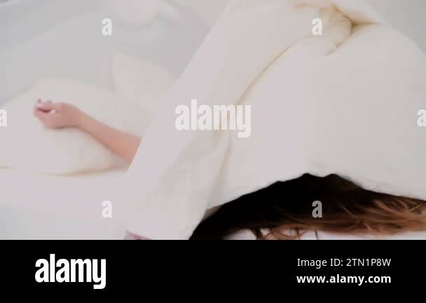 Woman lying in bed under sheet Stock Videos & Footage - HD and 4K Video ...