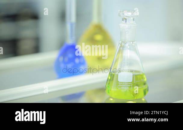 Laboratory glassware flasks beaker isolated Stock Videos & Footage - HD ...