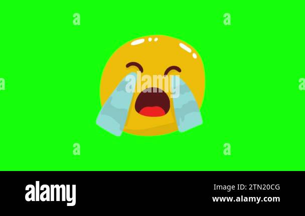 Loudly Crying Animated Emoji. Alpha channel, transparent background. 4K ...