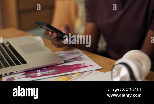 African woman Virtual Assistant typing emails, managing schedules, and ...