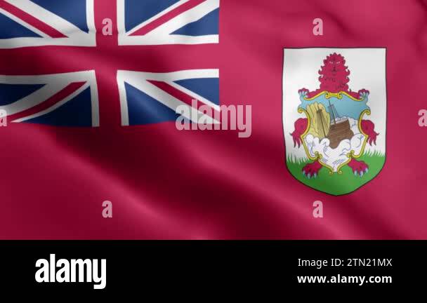 Bermuda Flag video waving in wind. Bermuda Flag Wave Loop waving in ...