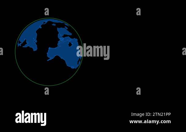 Rotating shiny globe on blue background. The Earth Rotating With Node ...