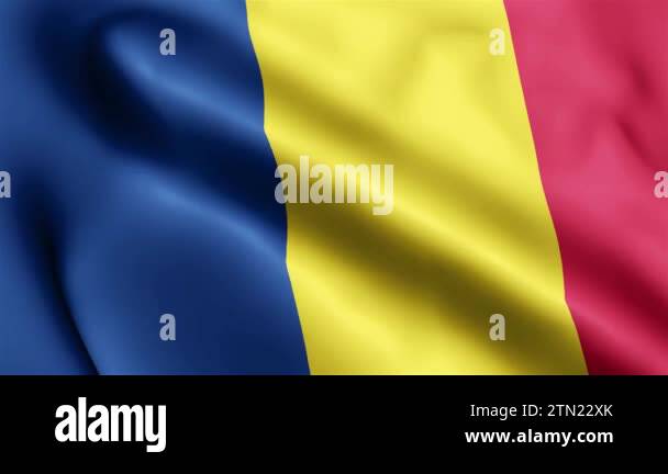 Romania Flag video waving in wind. Romania Flag Wave Loop waving in ...
