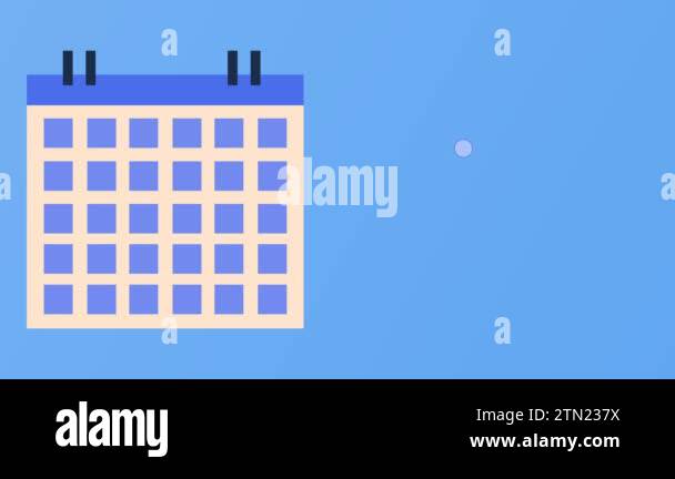 2D FLAT CONCEPT ANIMATION OF HOW FAST TIME GOES, Calender and Clock ...