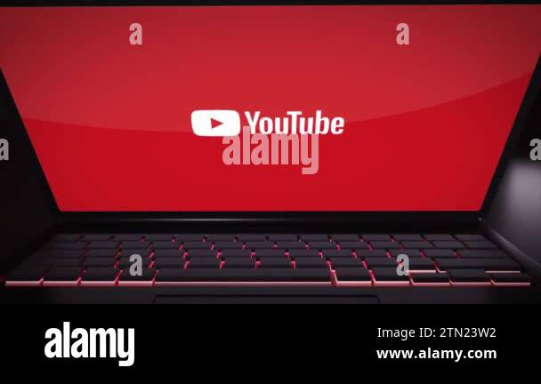 Youtube logo laptop Stock Videos & Footage - HD and 4K Video Clips - Alamy