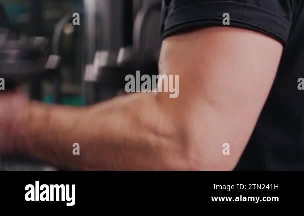 Fitness dedication, strength building, upper-body. Concentrating on ...