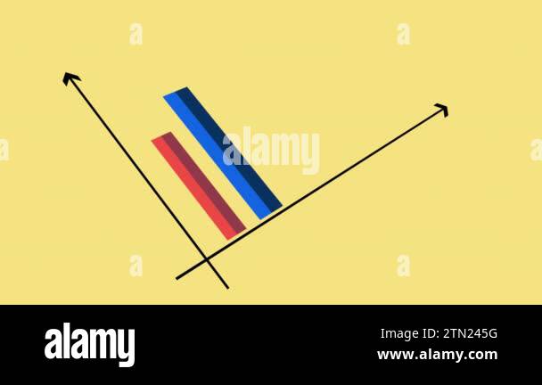 Colorful bar graph representation animation in 4K 60 FPS. Easy to use ...