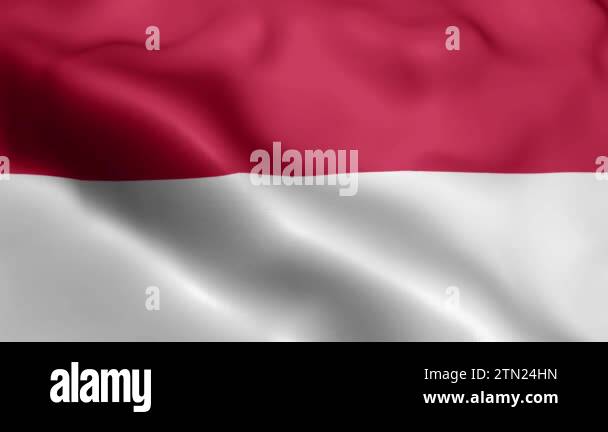 Monaco Flag video waving in wind. Monaco Flag Wave Loop waving in wind ...