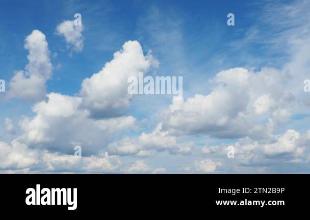 Fast-moving cumulus, Cirrostratus and stratocumulus Sc clouds against ...