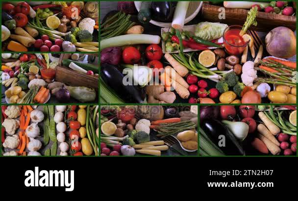 Fresh vegetables collage Stock Videos & Footage - HD and 4K Video Clips - Alamy