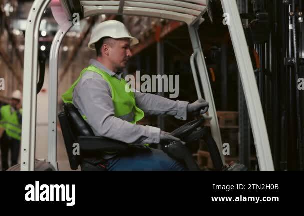 Man moving boxes forklift Stock Videos & Footage - HD and 4K Video ...