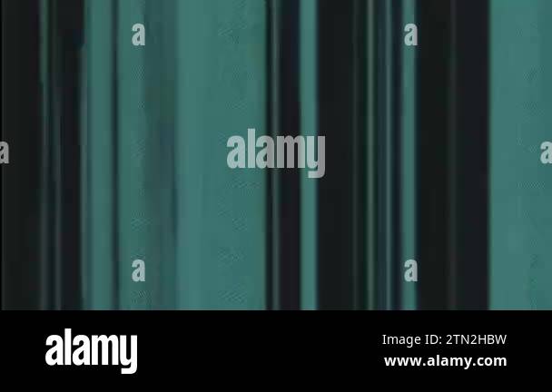 VHS noise analog glitch. Damaged VCR tape. Blue black color flicker ...