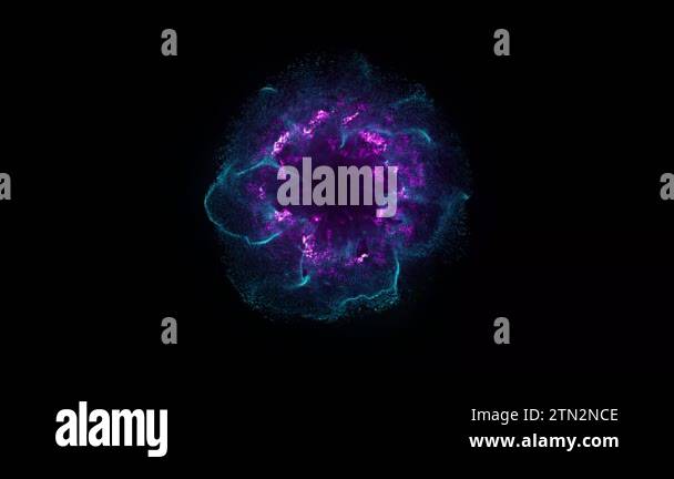 Shockwave particle explosion animation motion graphic abstract effect. 3d explosion Shockwave ...