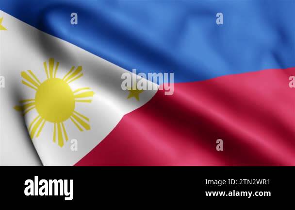 Philippines Flag video waving in wind. Philippines Flag Wave Loop ...