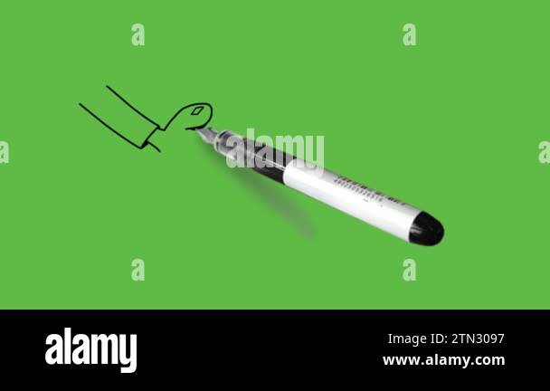 draw close view of human hand hold rectangle paper give to other man ...