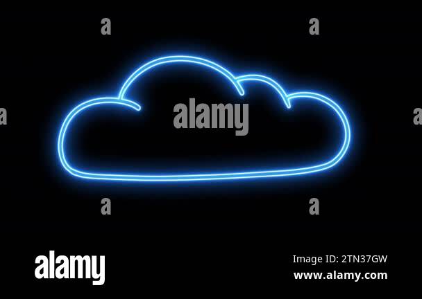4K Cloudy sky animation. Animated Clouds neon, Flying Motion Effect ...
