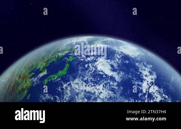 Rotating planet Earth from space. Seamless loop animation 3d ...