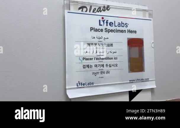 LifeLabs Laboratory for blood tests of urine and feces office entrance ...