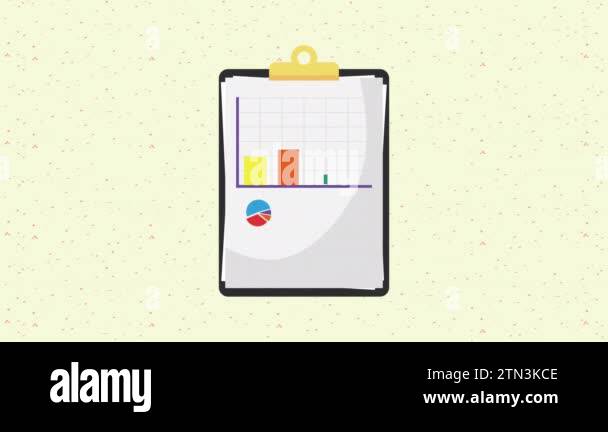 Checklist clipboard statistics infographic Stock Videos & Footage - HD ...