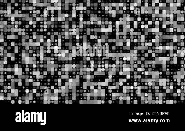 Black And White Dot To Square Transformation Animation Background Stock ...