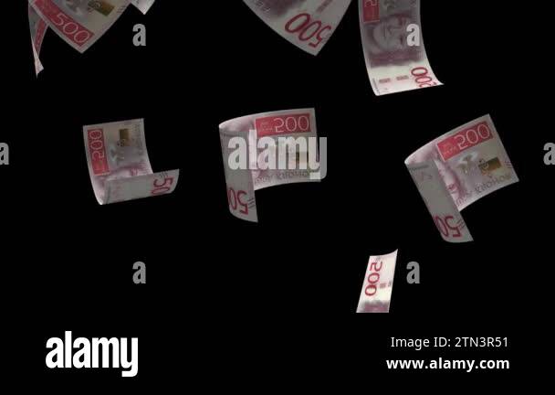 Sweden Falling Money Banknote Animation Background Stock Video Footage ...