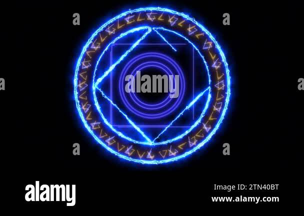 Magic circle powerful blue color energy laser with heaven six stars ...