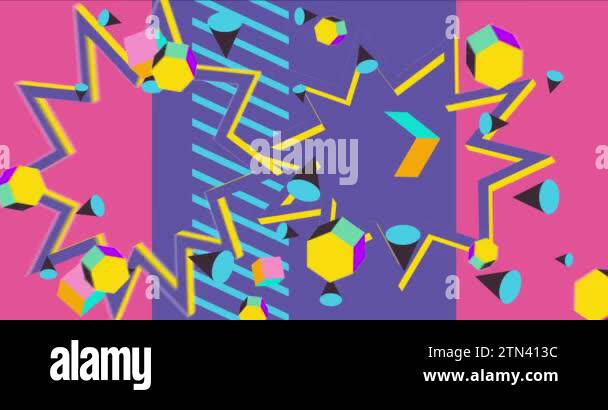 Simple geometric background video. Abstract shape design theme backdrop ...